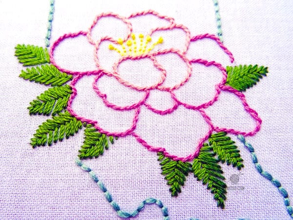 Embroidery Fishbone Stitch Tutorial
