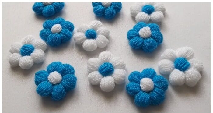 CROCHET BEAUTIFUL COLORFUL PUFF FLOWERS